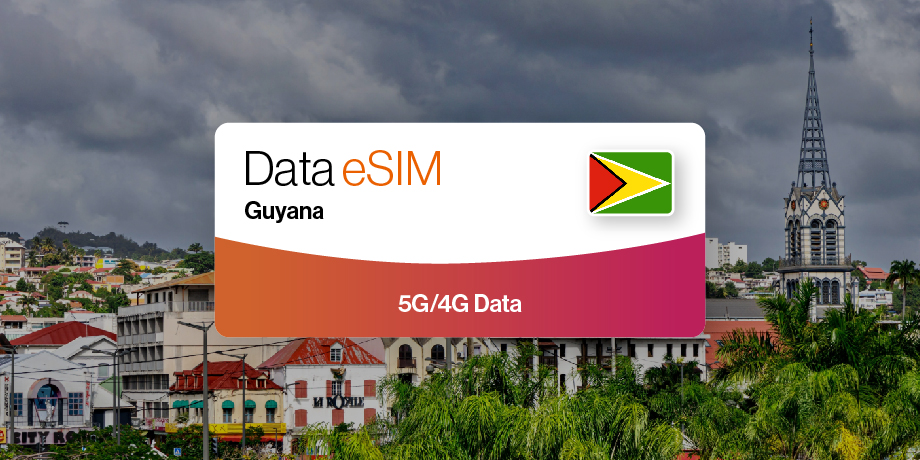 Tourist Data eSIM for Guyana | Alike